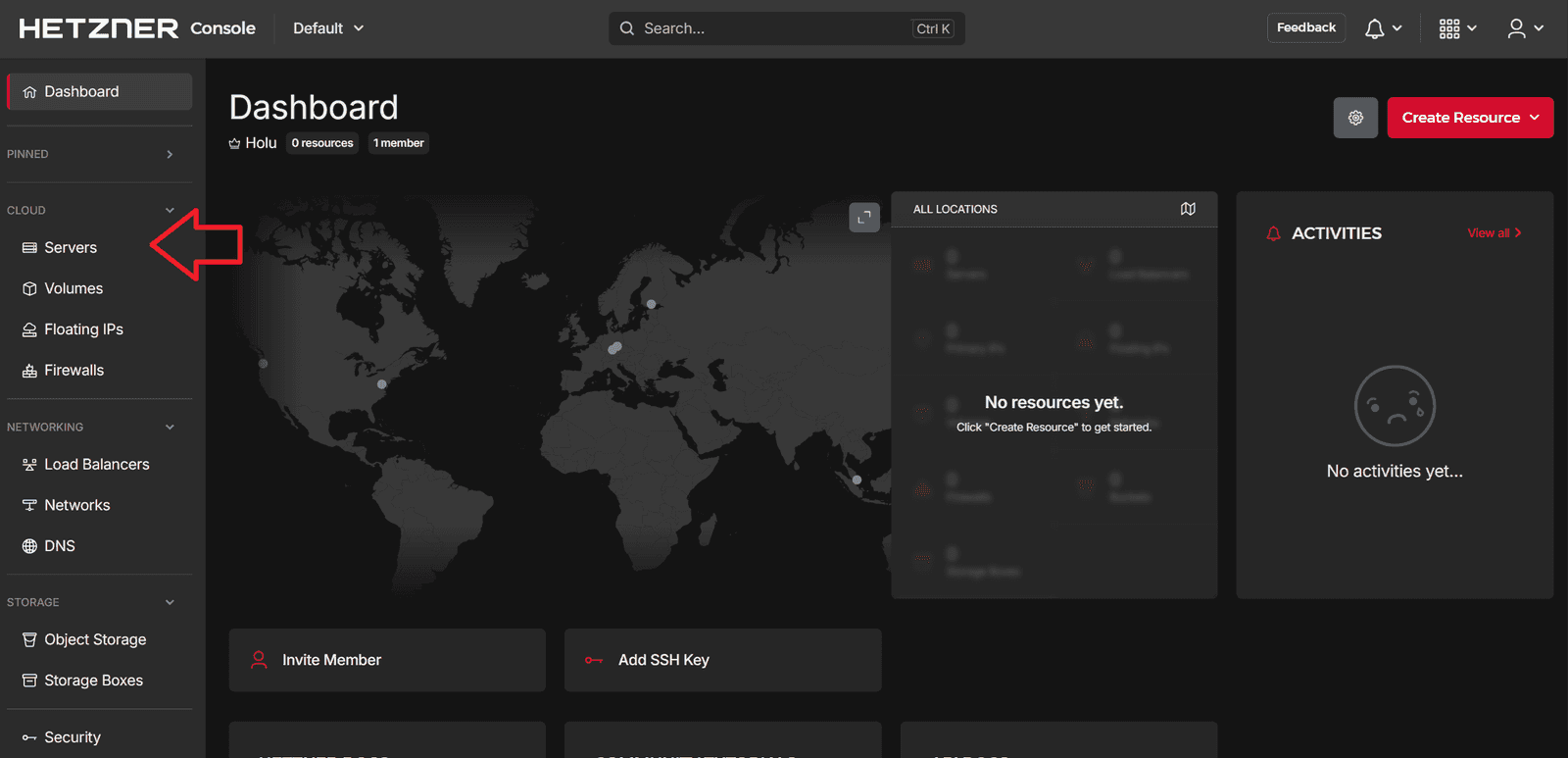 Creating a Server - Hetzner Docs