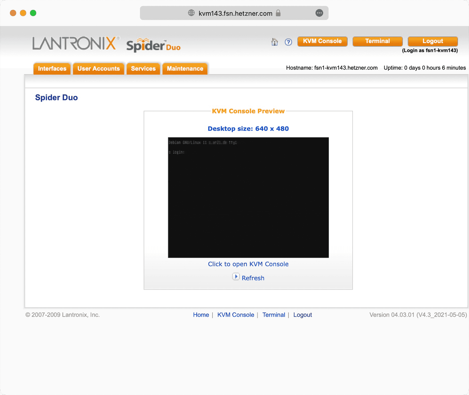KVM Console - Hetzner Docs