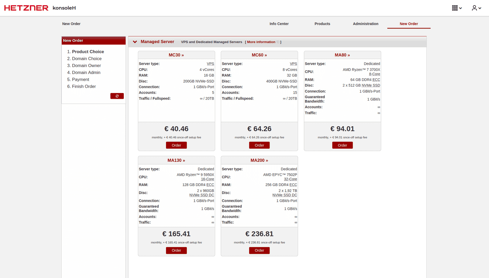 Ordering a managed server - Hetzner Docs