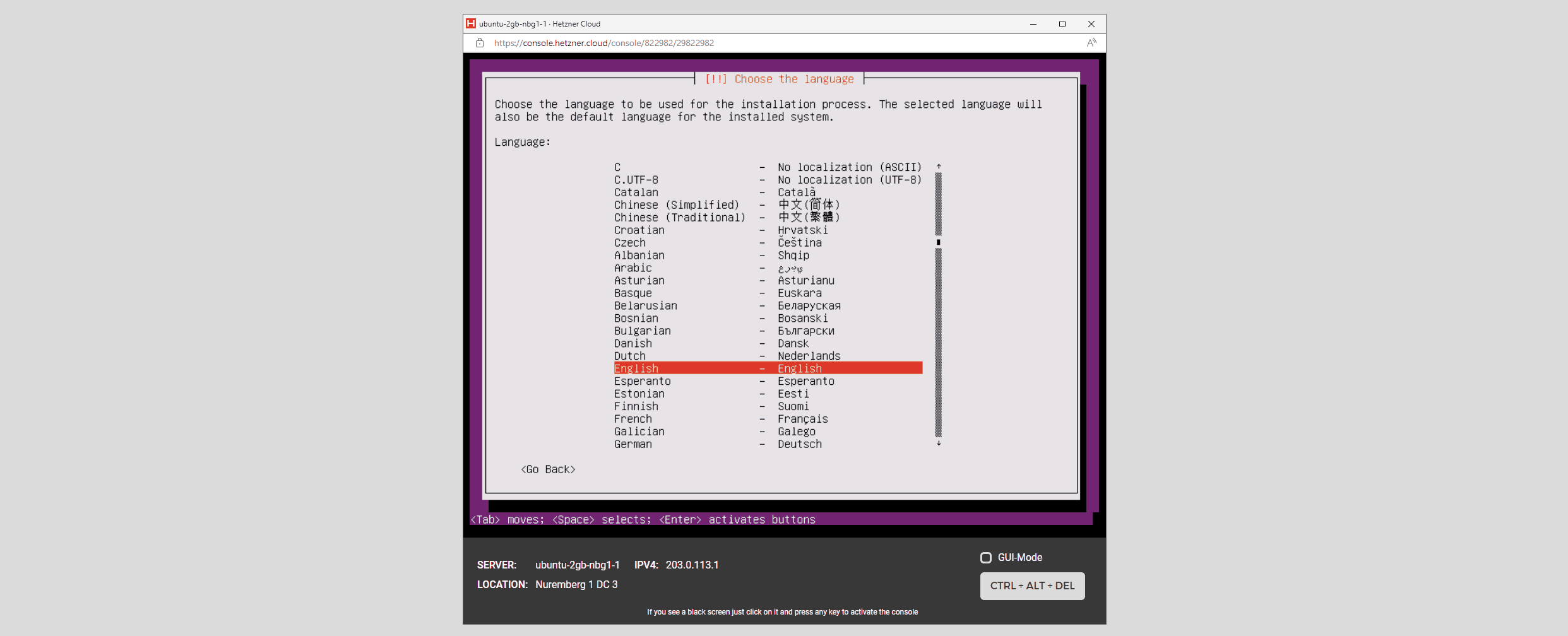 Cloud-ISO installation - configure gateway - Hetzner Docs