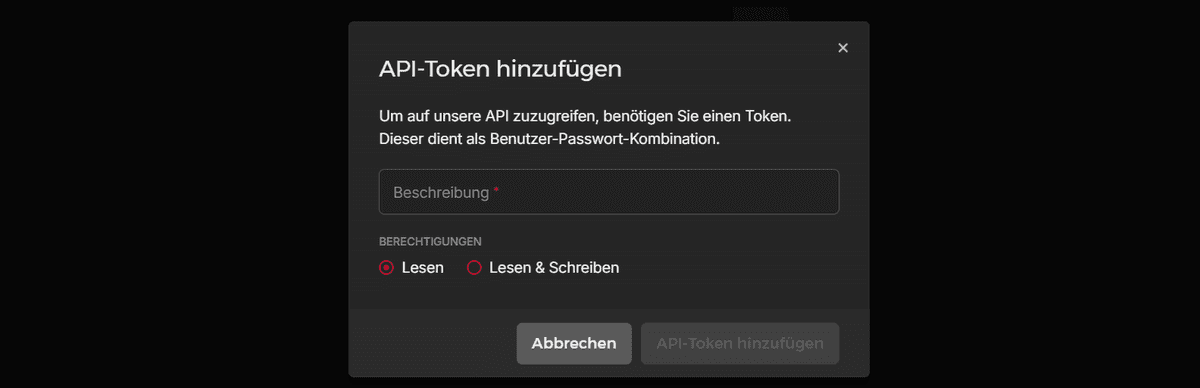 API-Token hinzufügen - Hetzner Docs