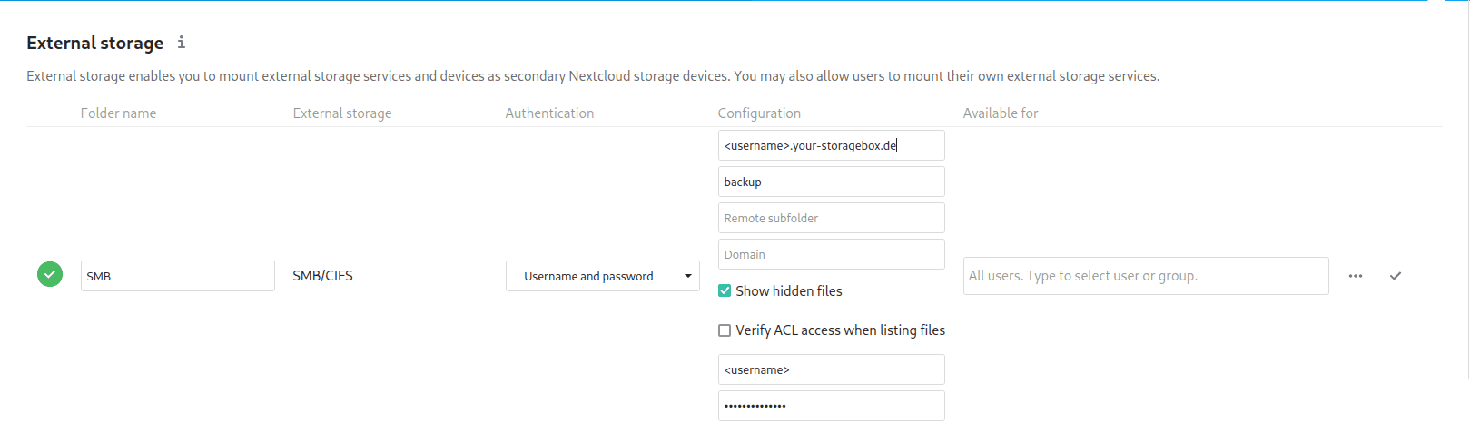 Mount external storage - Hetzner Docs