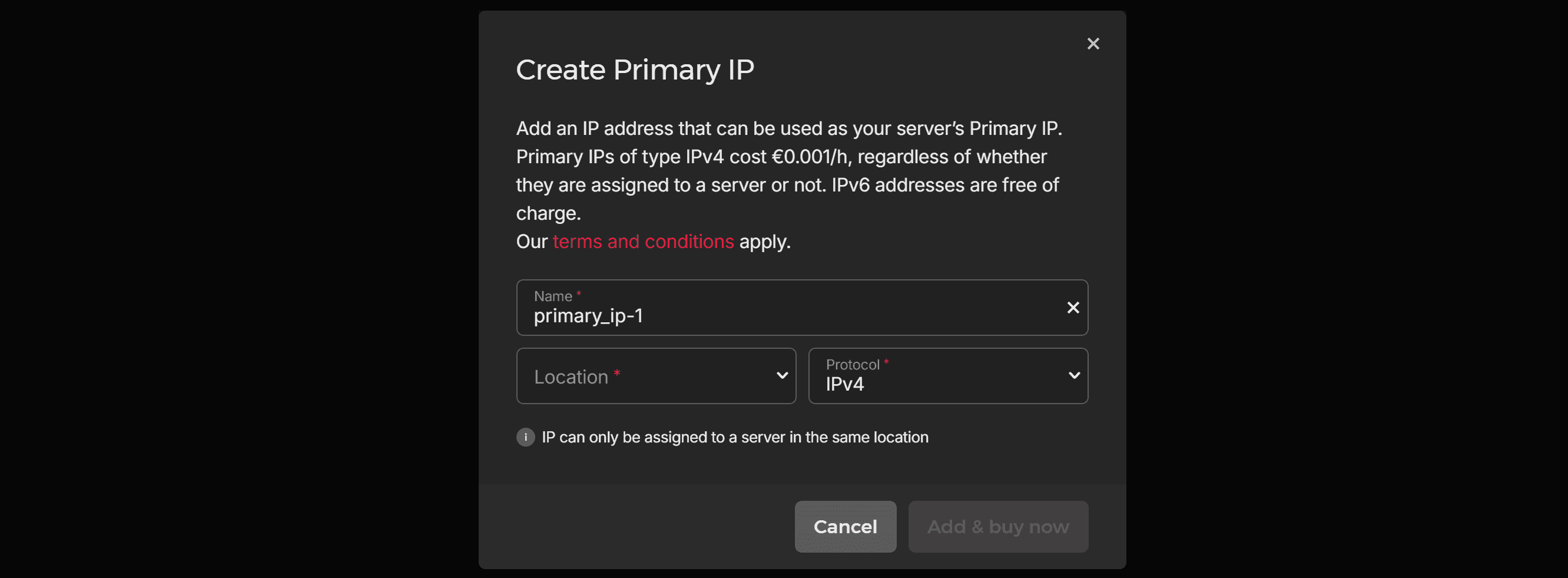 Creating Primary IPs - Hetzner Docs