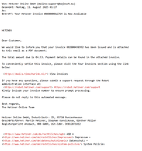 Phishing E-Mail-Sammlung - Hetzner Docs
