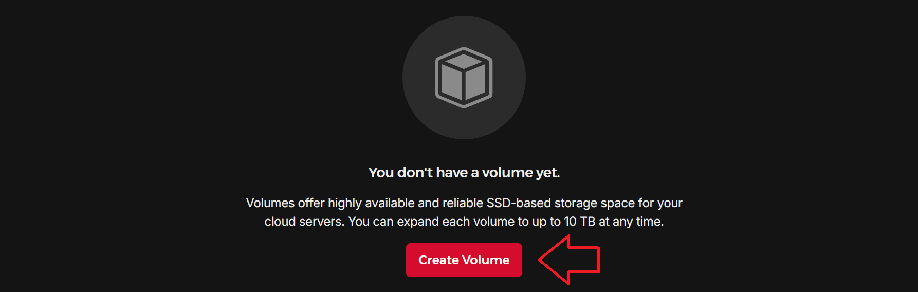 Creating a Volume - Hetzner Docs