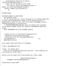 Phishing E-Mail-Sammlung - Hetzner Docs