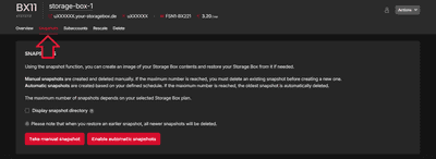 Creating snapshots - Hetzner Docs