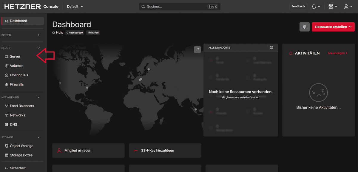 Einen Server erstellen - Hetzner Docs