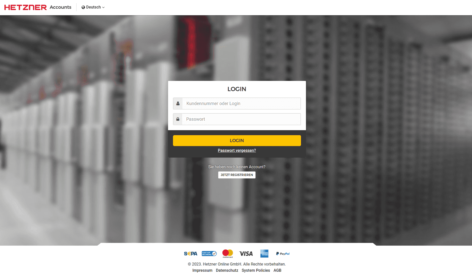 Bestellung Managed Server - Hetzner Docs