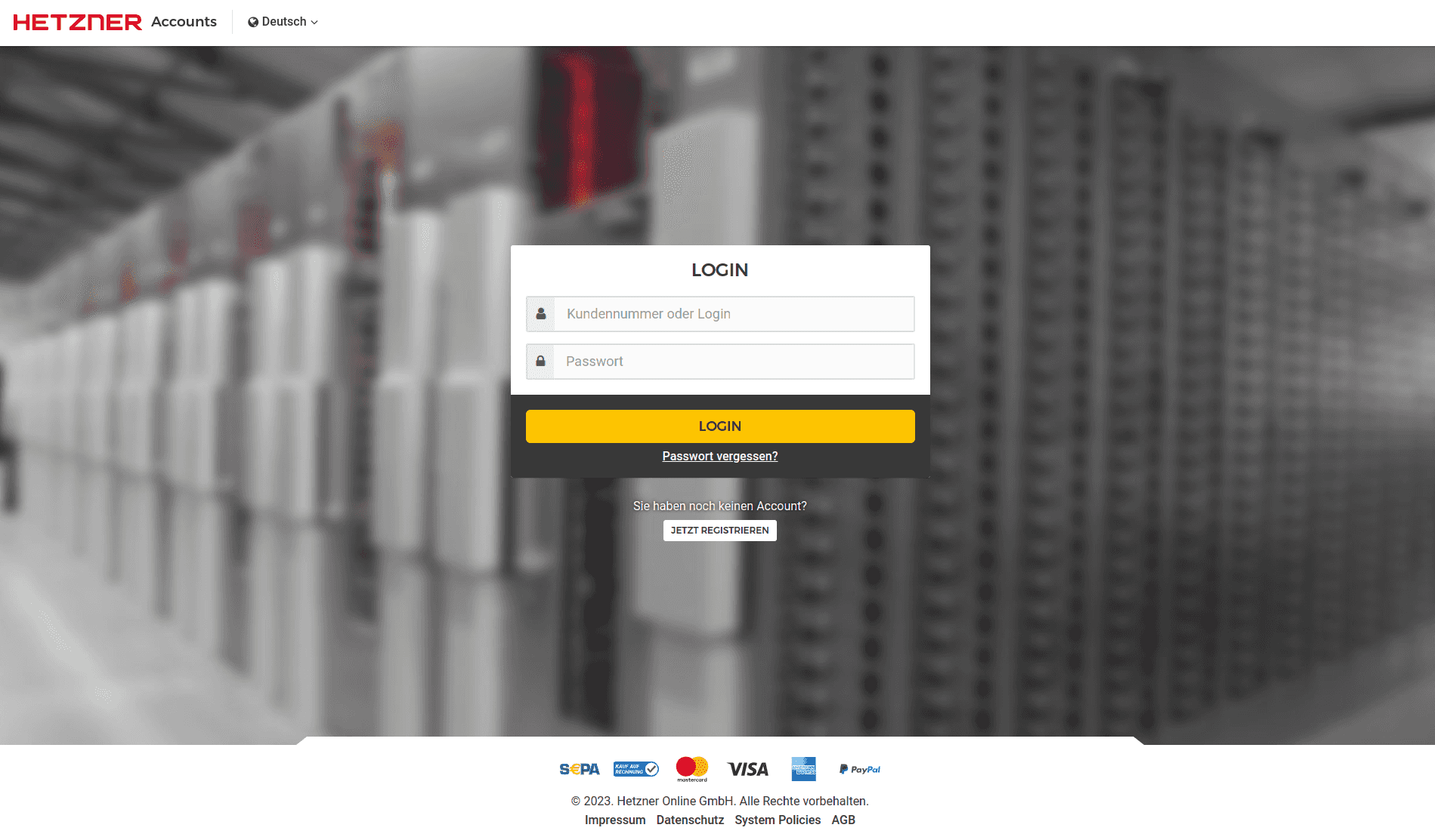 Bestellung Managed Server - Hetzner Docs