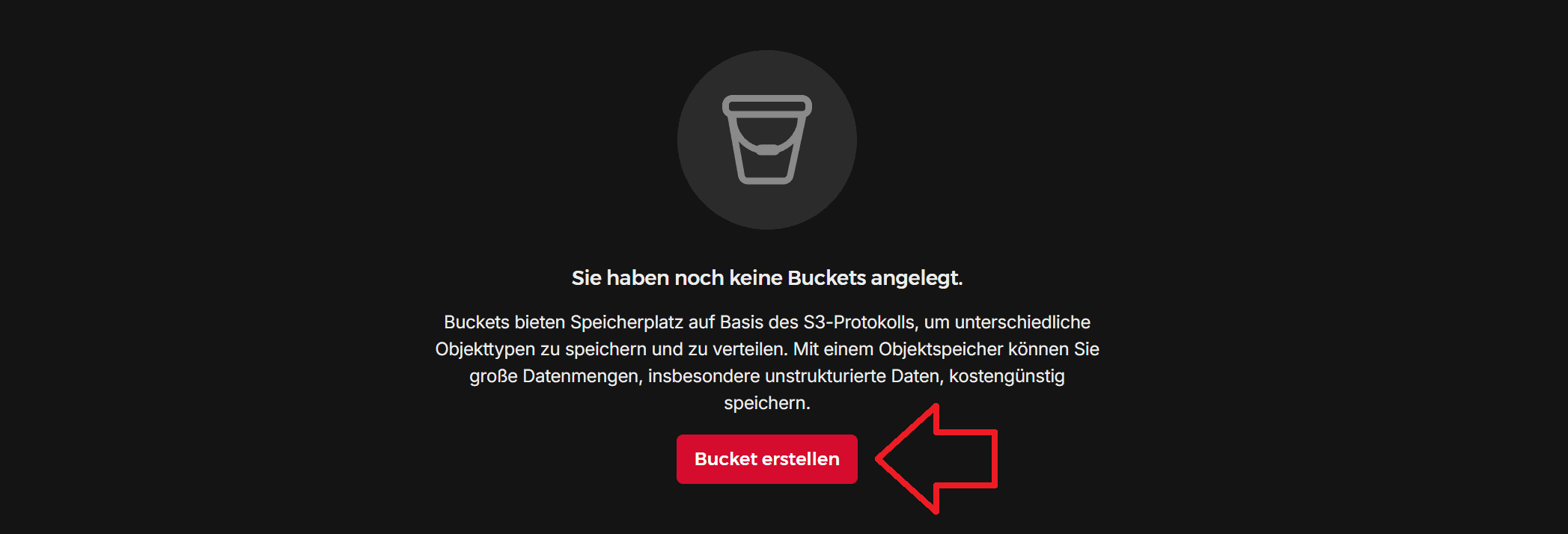 Bucket erstellen - Hetzner Docs