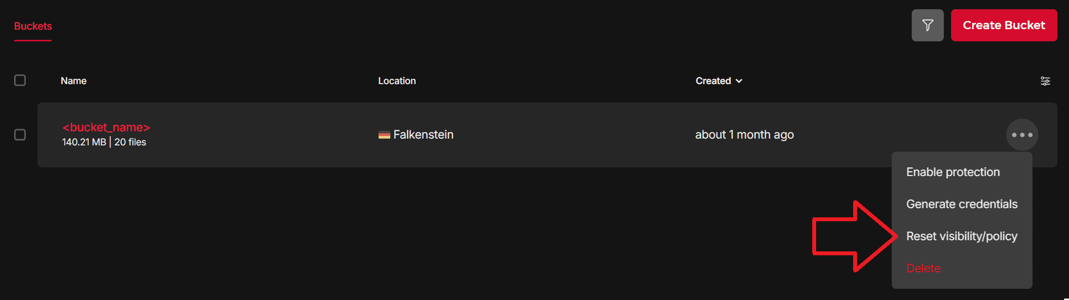 Buckets & objects - Hetzner Docs