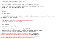 Phishing E-Mail-Sammlung - Hetzner Docs