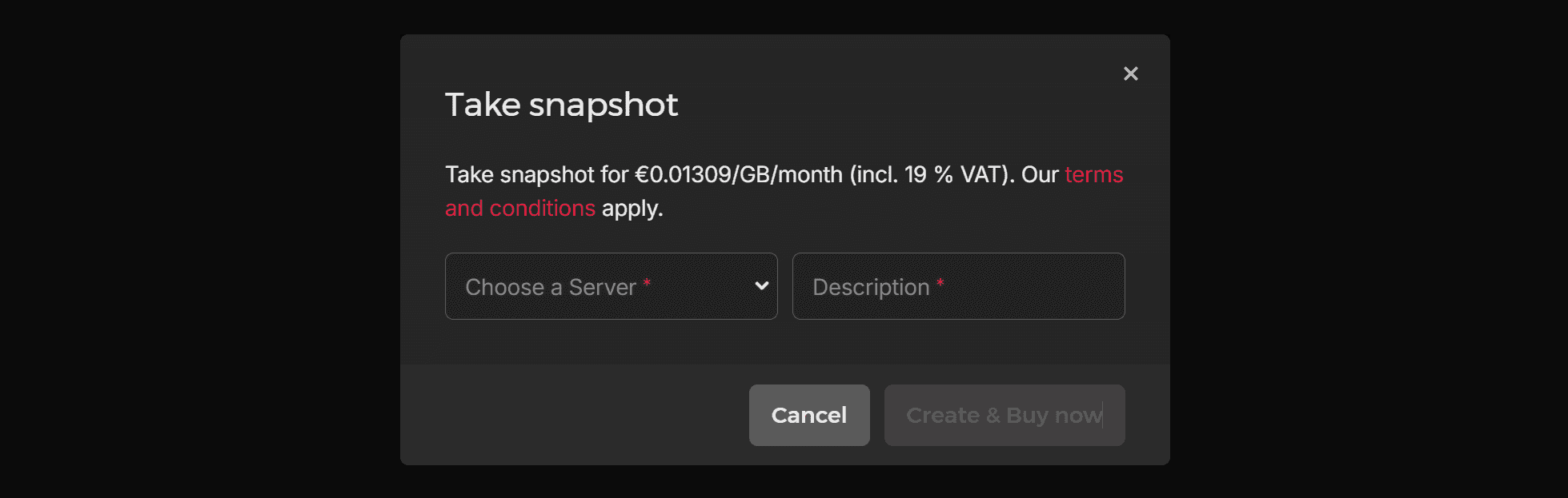 Taking Snapshots - Hetzner Docs