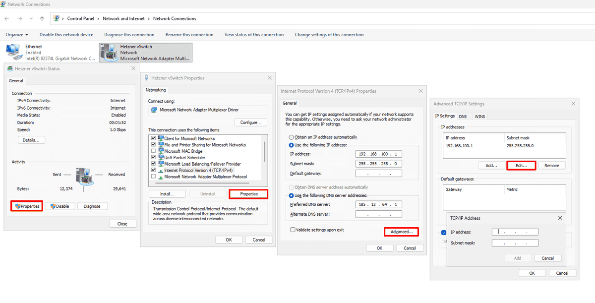 vSwitch for Windows servers - Hetzner Docs